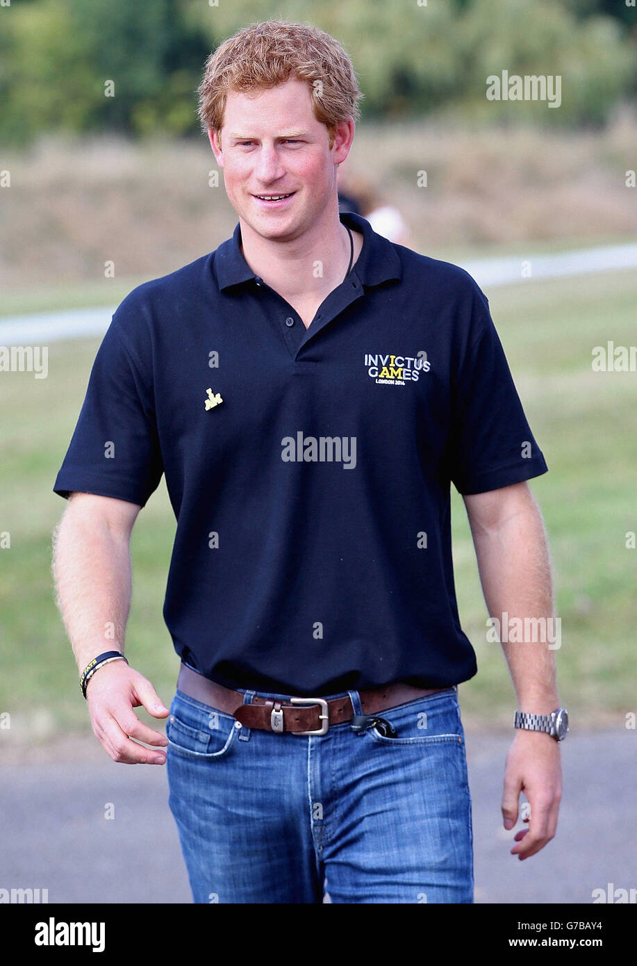 Prince Harry at the Jaguar Landrover driving Challenge in Gaydon ...