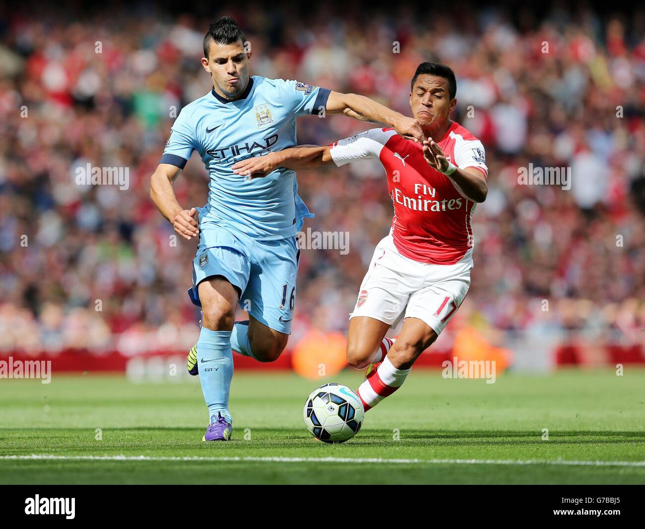 Manchester Citys Sergio Aguero Barclays Premier League Match Emirates