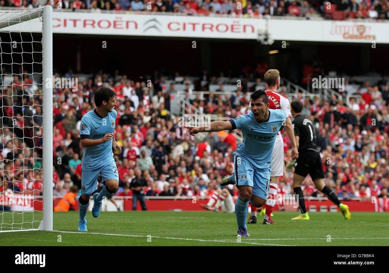 Manchester Citys Sergio Aguero Barclays Premier League Match Emirates