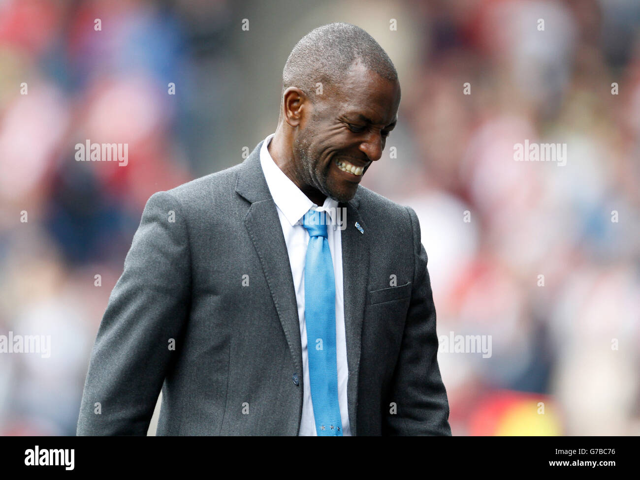 Huddersfield Town Manager, Chris Powell looking frustrated Stock Photo ...