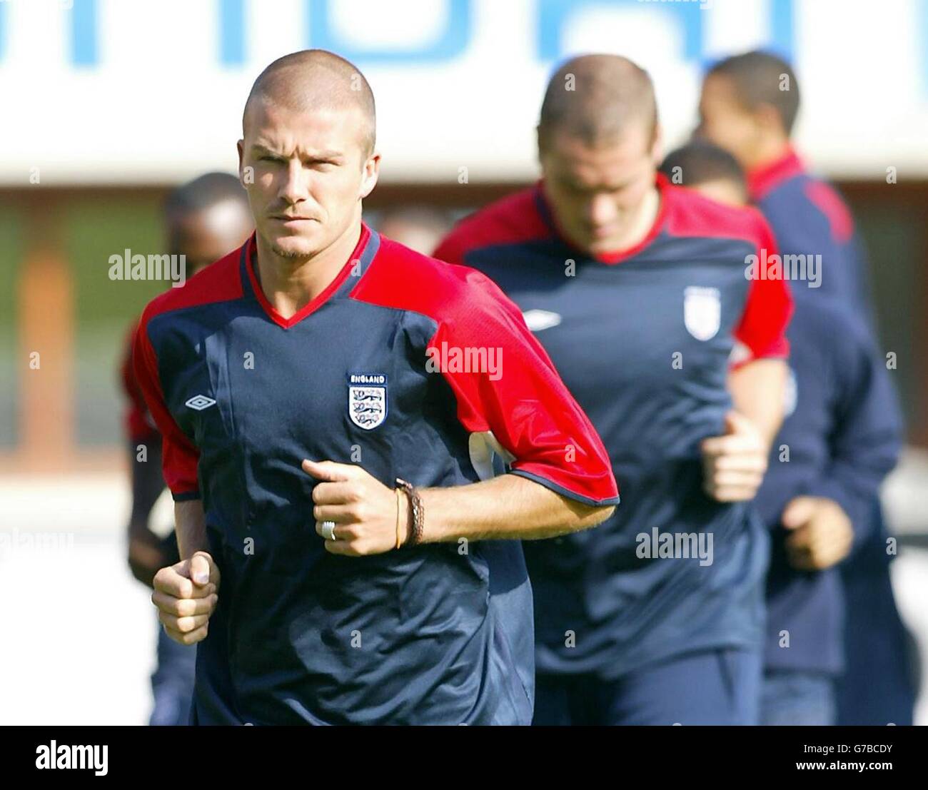 England captain David Beckham during a training session at the Ernst ...
