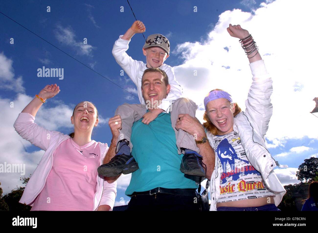 Members of the Garvey family from Cavan, who are (L-R) Michelle, 12 ...