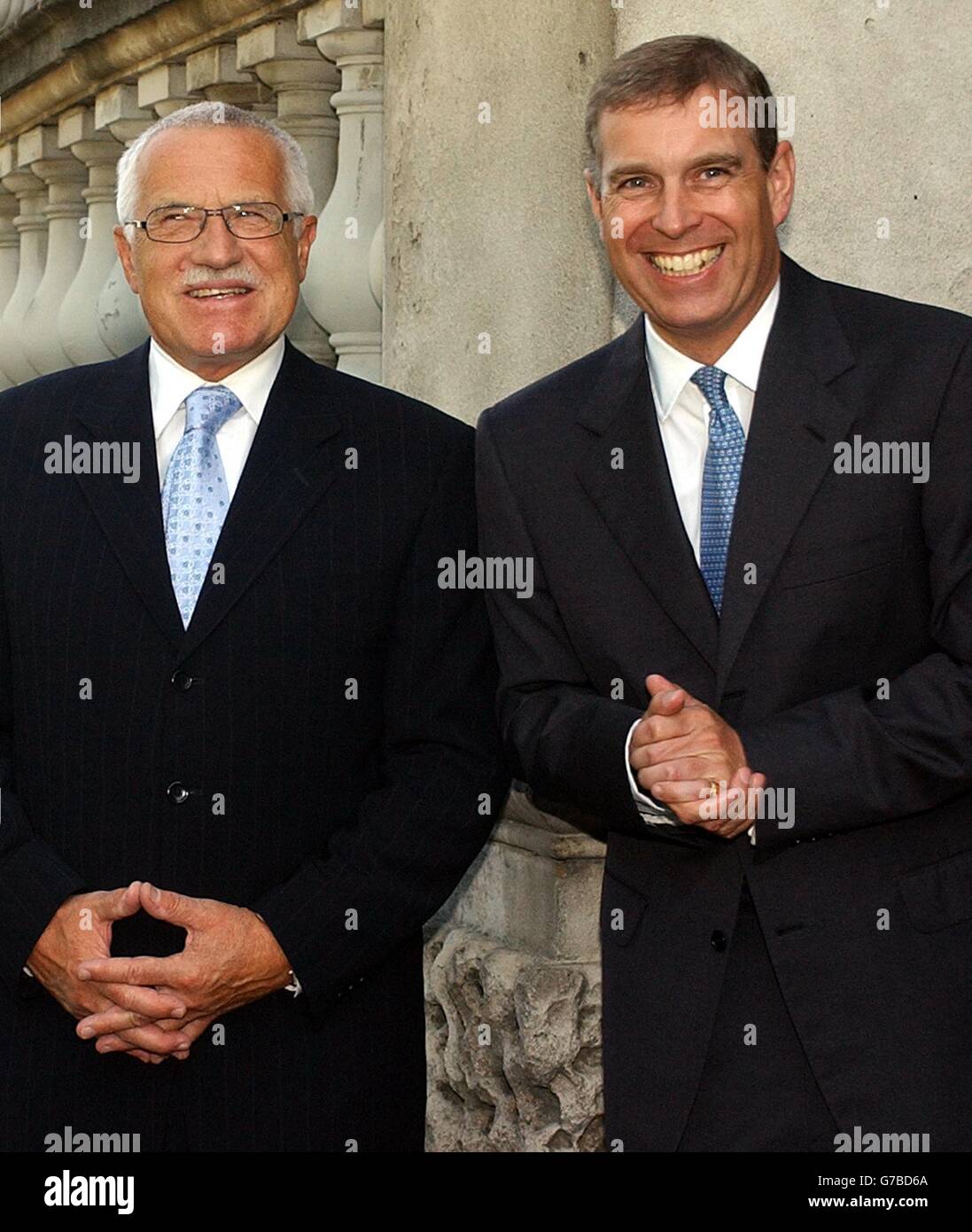 Britain's Prince Andrew, The Duke of York receives Mr Klaus, President ...