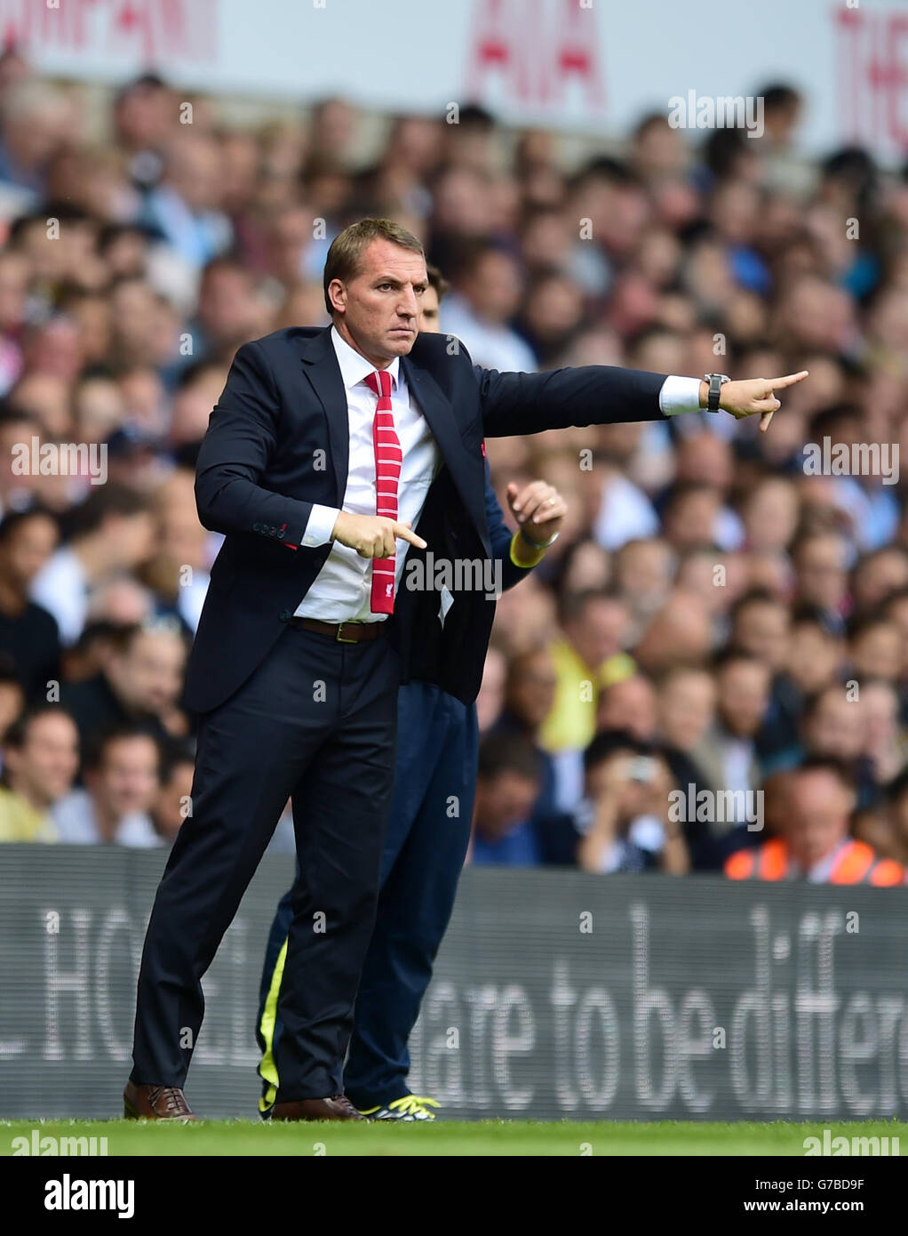 Liverpool manager Brendan Rodgers on the touchline during the Barclays ...