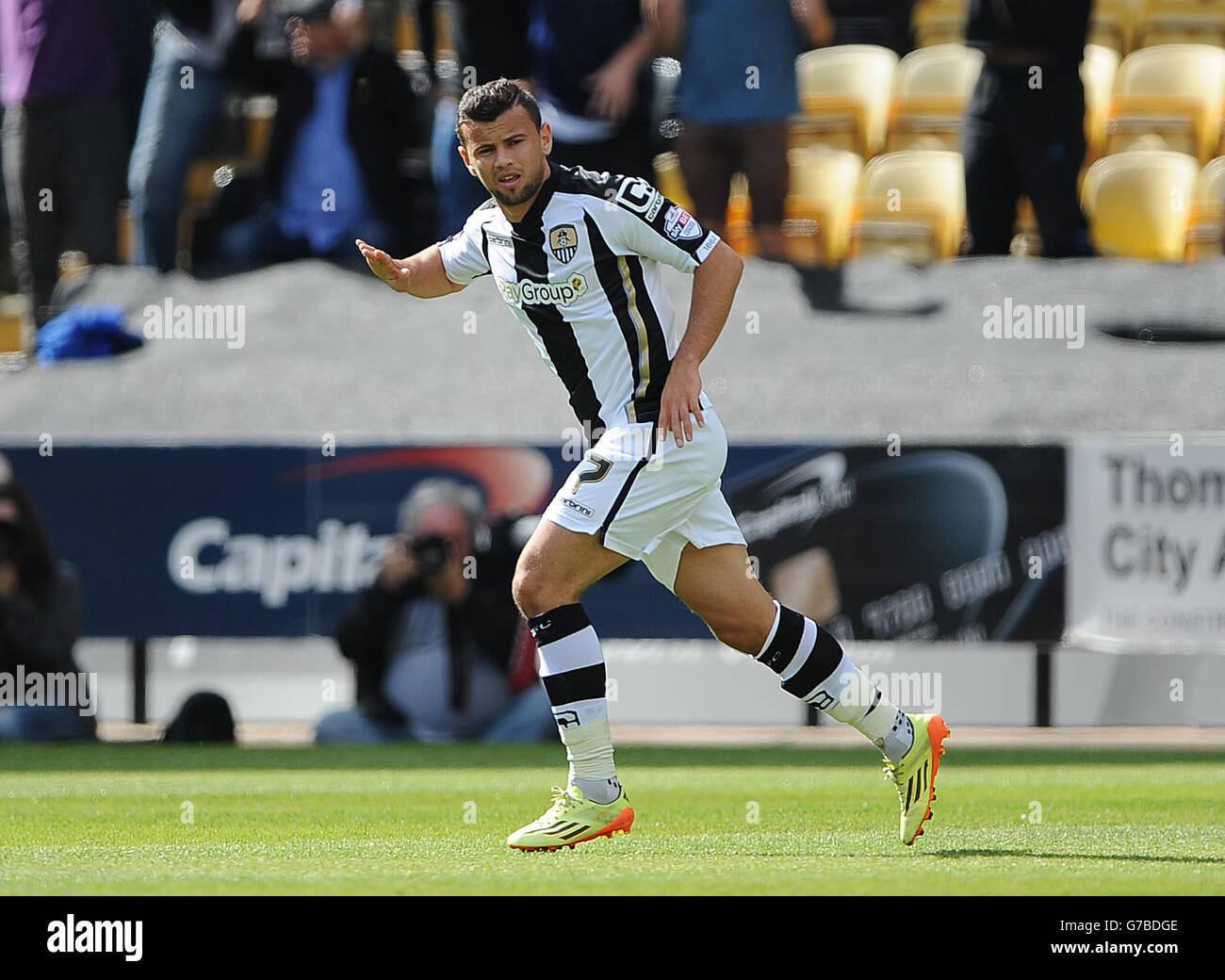 Notts County's Zeli Ismail celebrates after scoring the opening goal of ...
