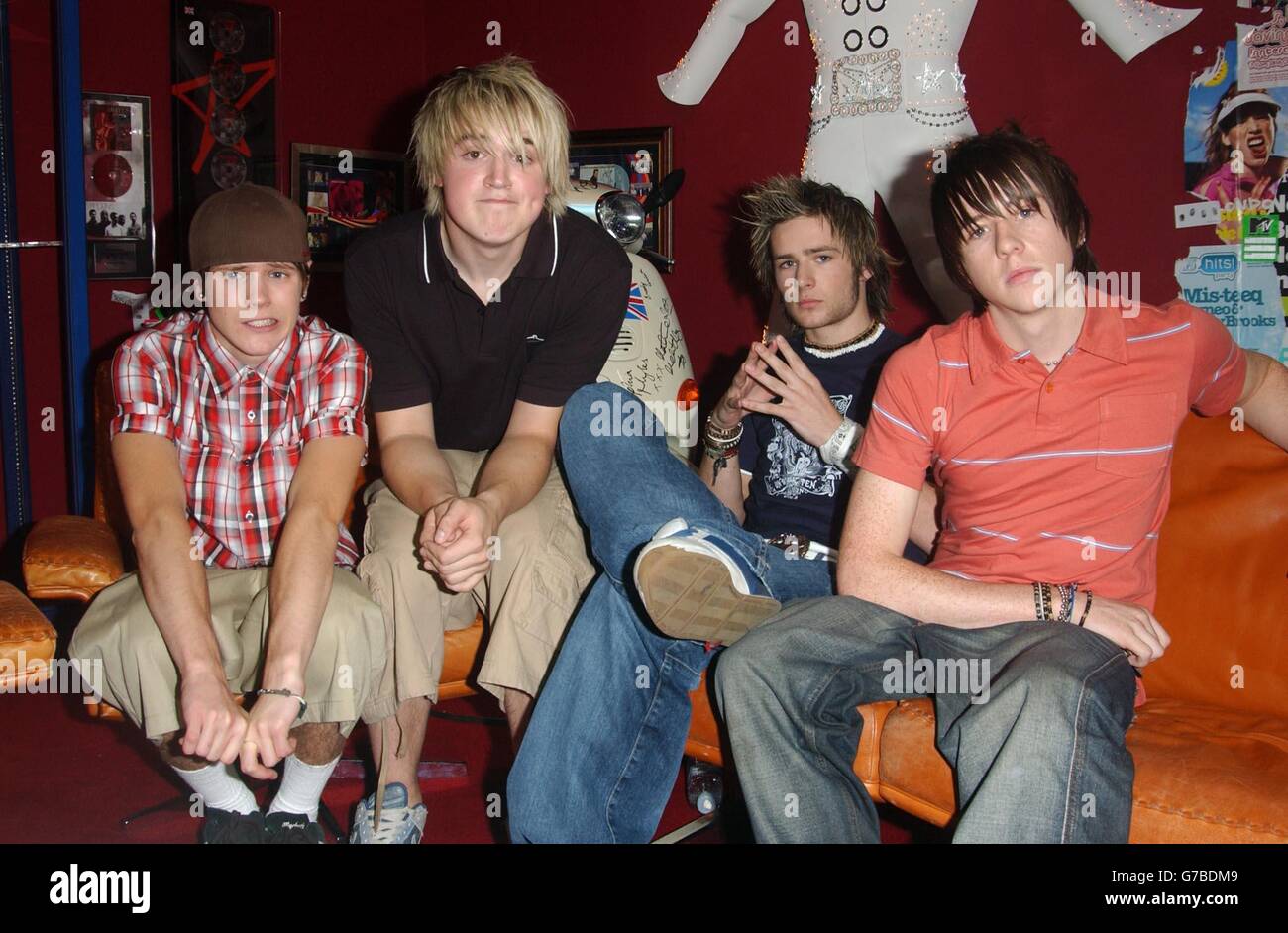 (From left to right) Dougie, Tom, Harry and Danny from pop group McFly ...