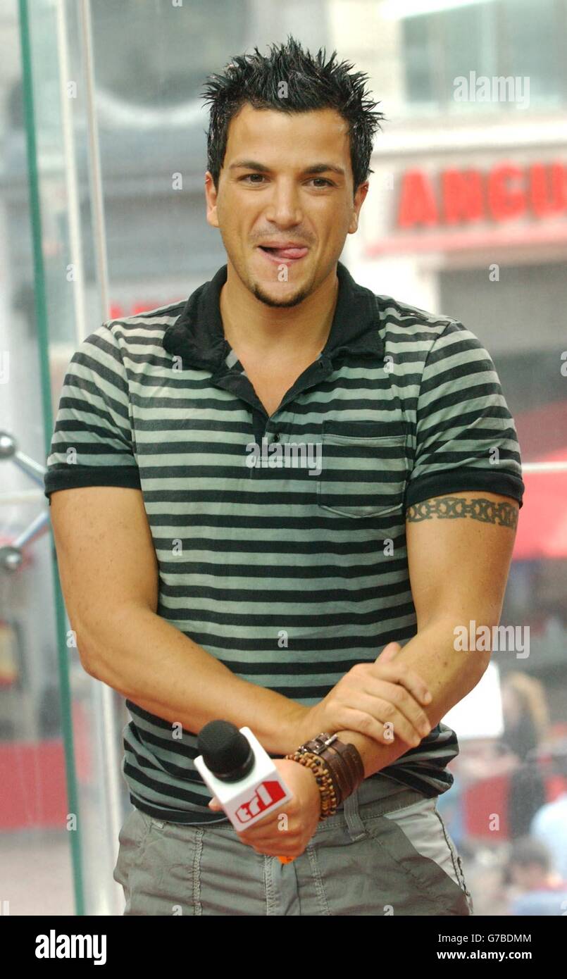 Singer Peter Andre during his guest appearance on MTV's TRL - Total ...