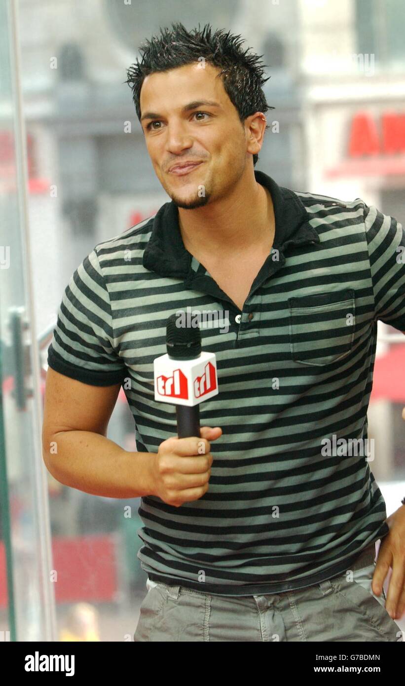 Singer Peter Andre during his guest appearance on MTV's TRL - Total ...