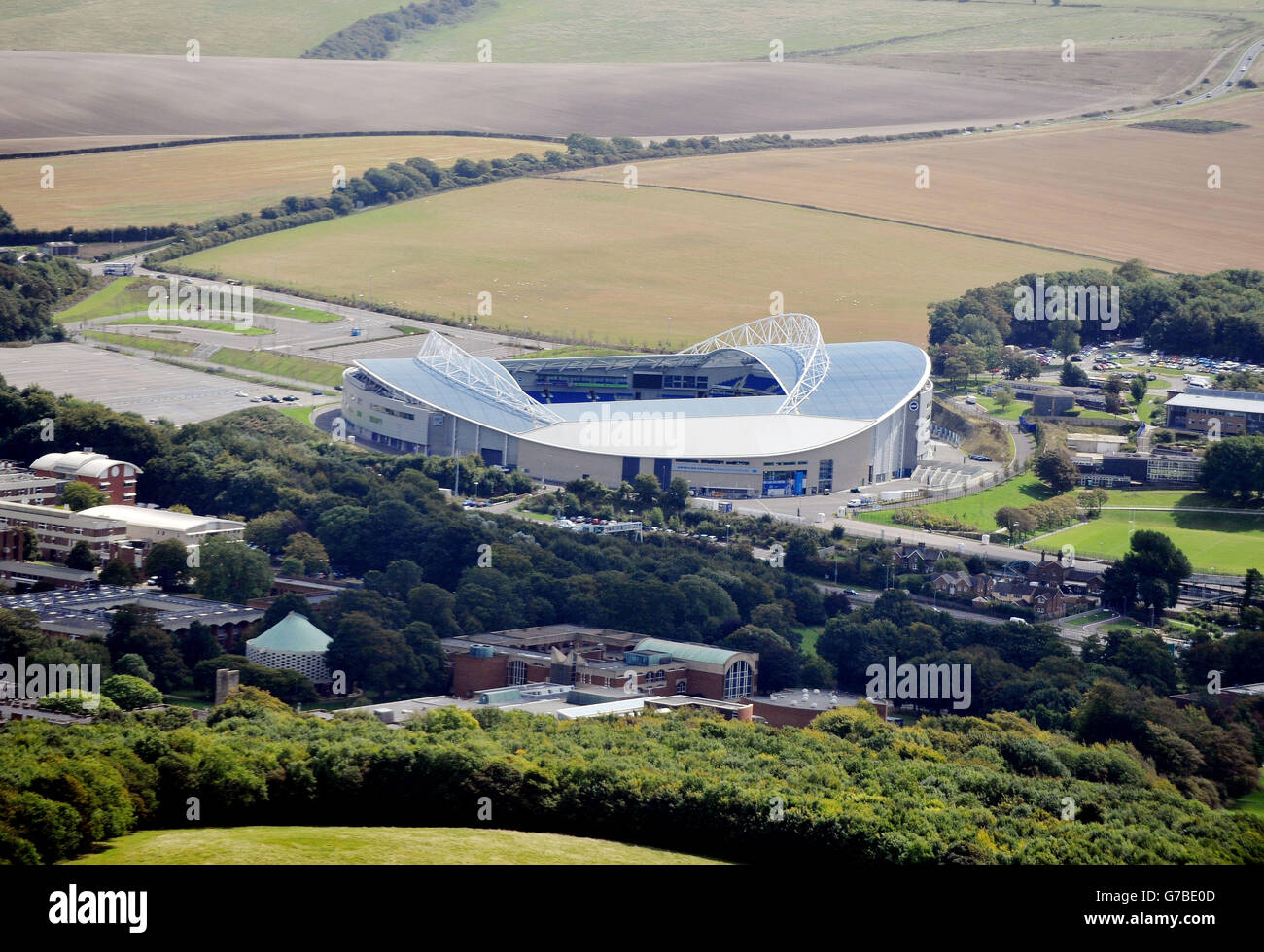 Brighton and Hove Albion football stadium- stock Stock Photo - Alamy