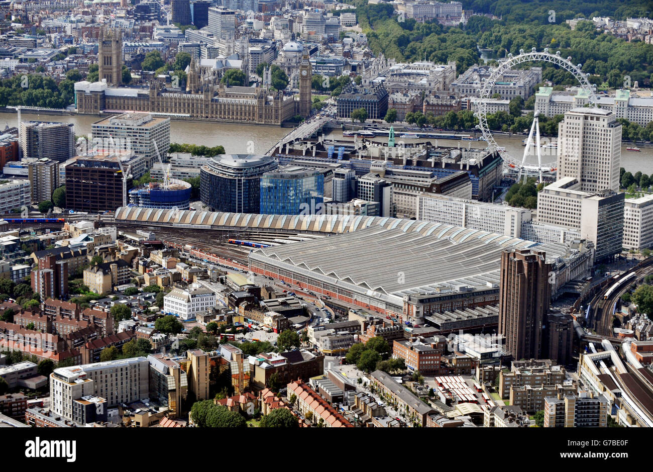 Aerial view waterloo station london hi-res stock photography and images ...