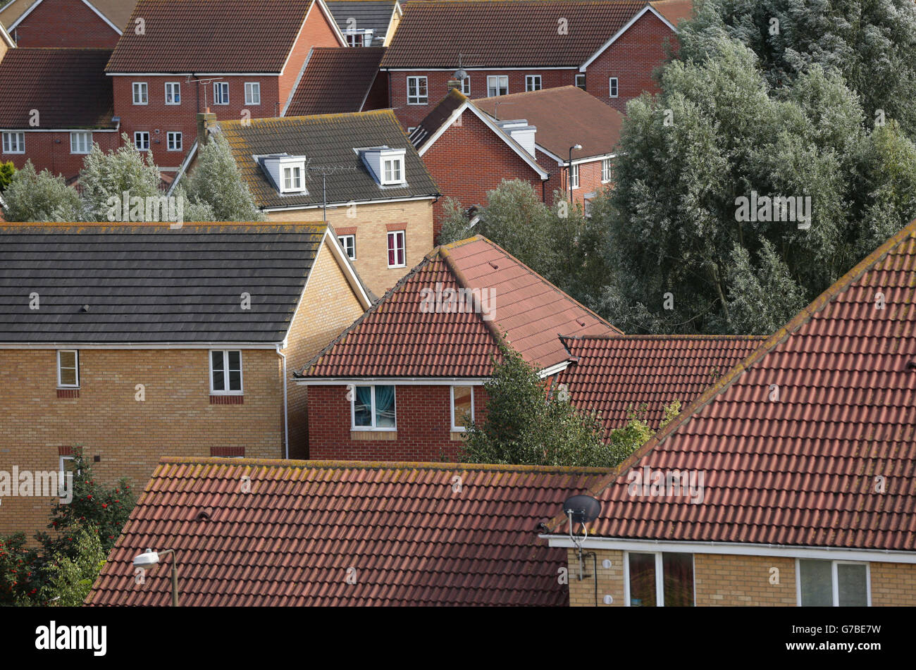 A view of houses in Thamesmead, south east London Stock Photo - Alamy