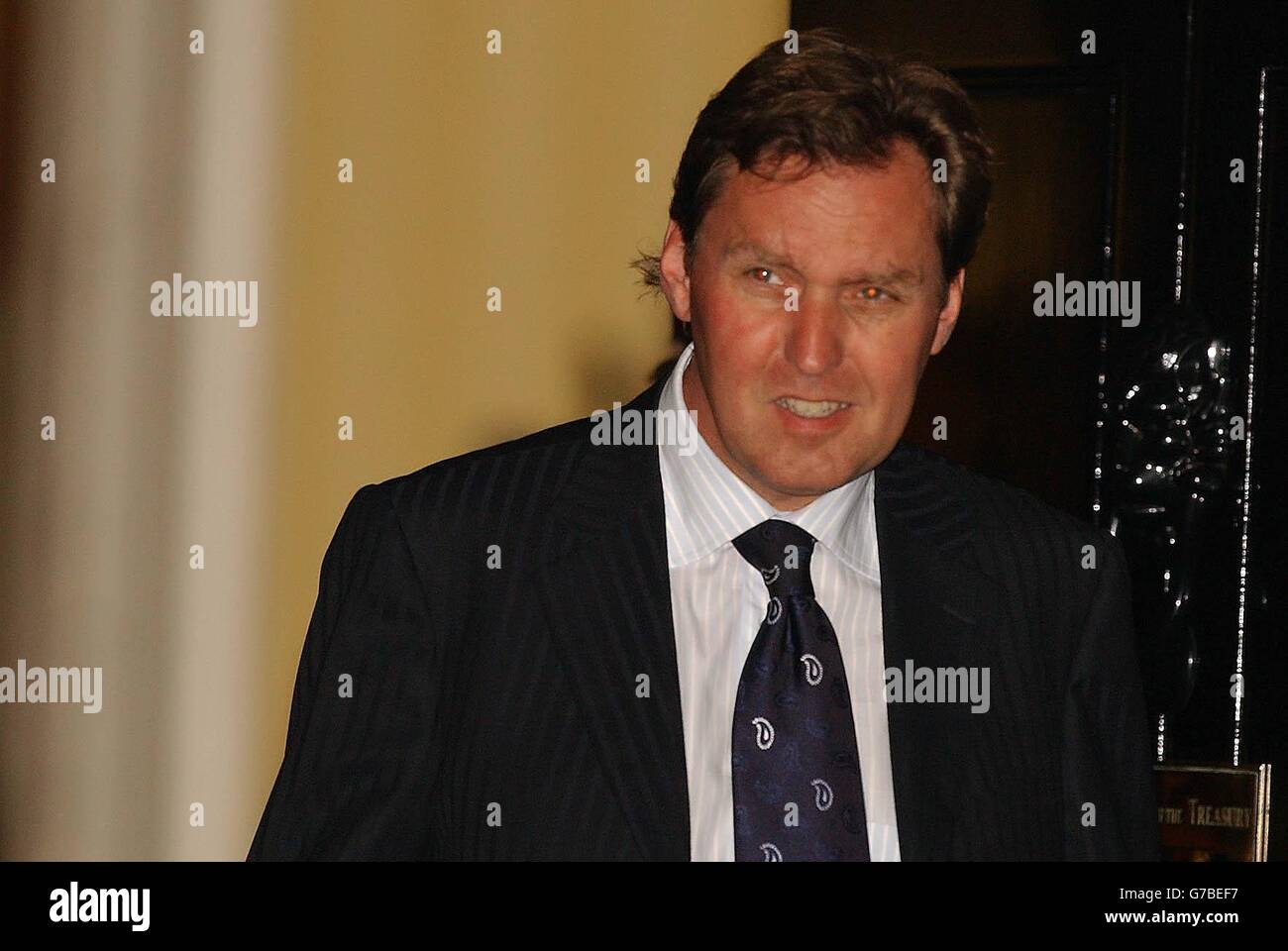 Former Health Secretary Alan Milburn leaves Downing Street, after Prime ...