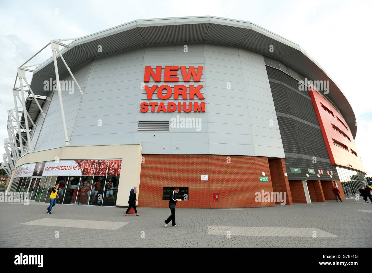 A general view of the outside of New York Stadium, home of Rotherham ...