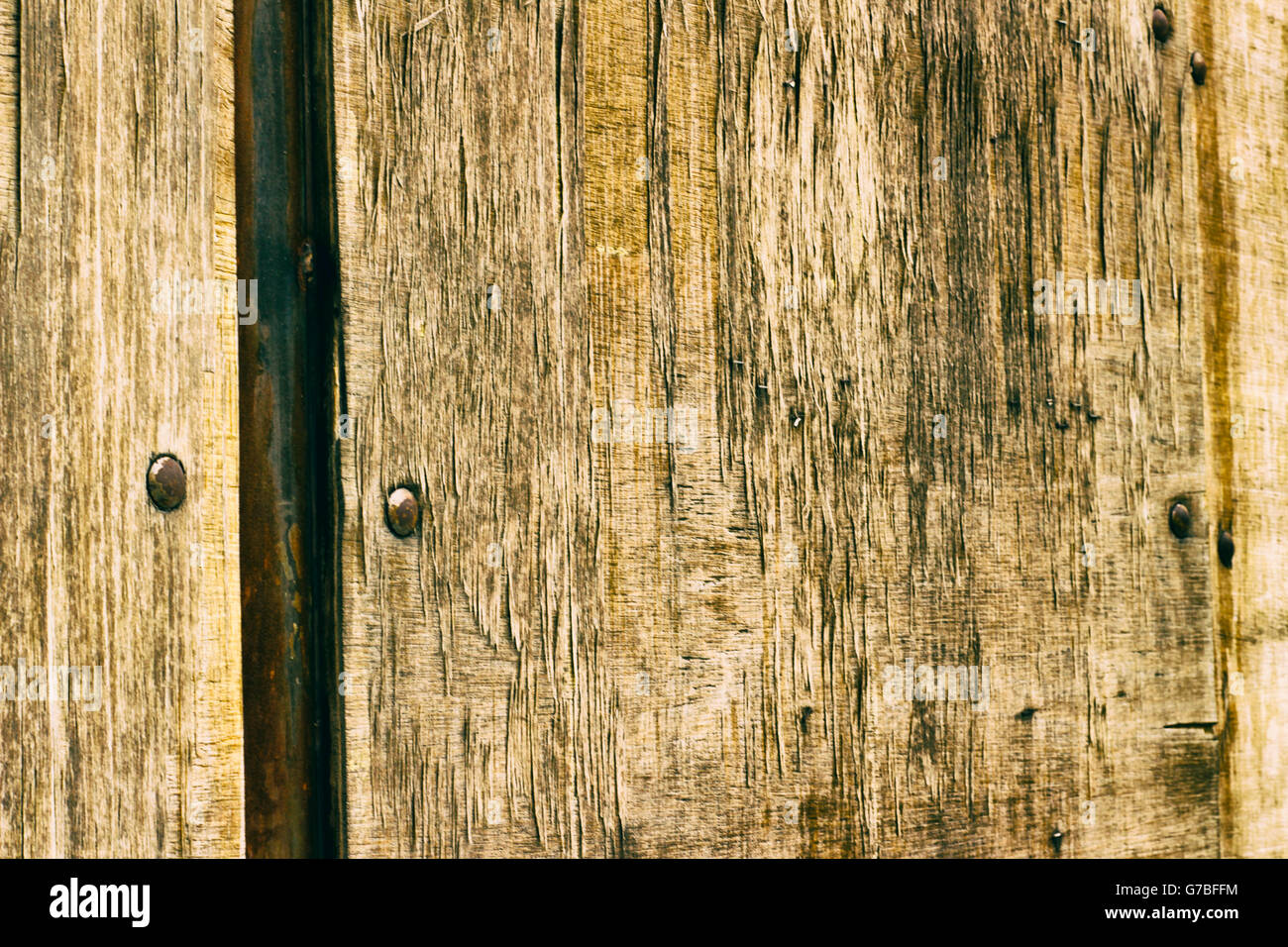 Photograph of an old wood texture and nails Stock Photo - Alamy