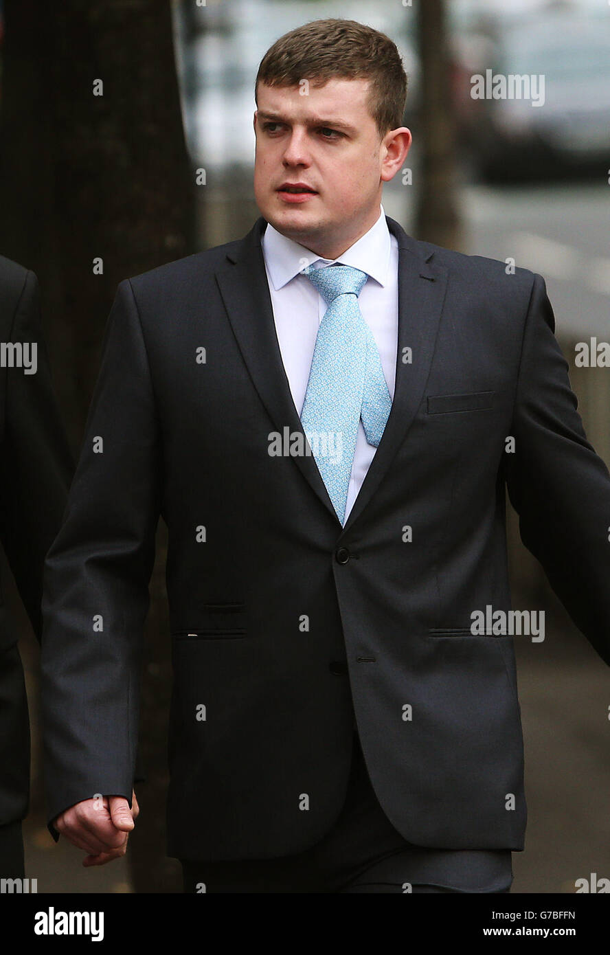 Andrew Richard Stewart arrives at Belfast Crown Court for the trial of ...