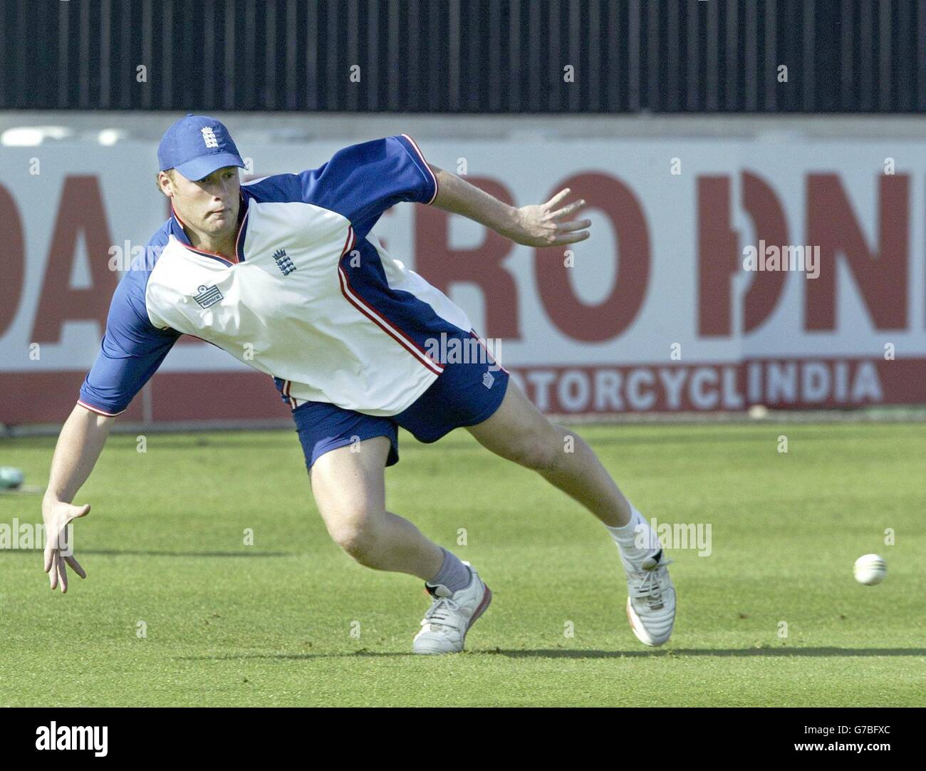 Englands andrew flintoff nets session edgbaston hi-res stock ...