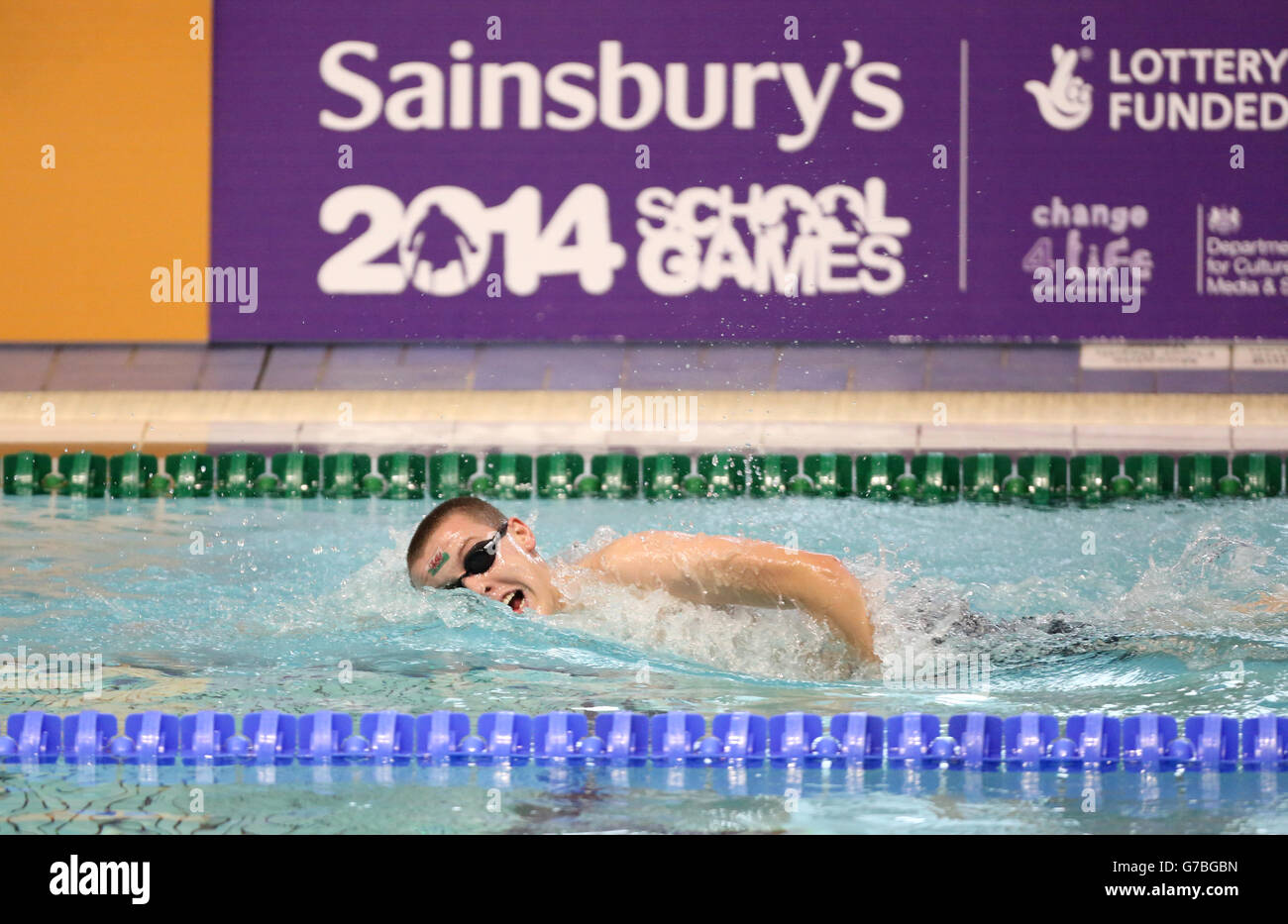 Wales' Cameron Croot competes in the Boys Open 1500m Freestyle during ...