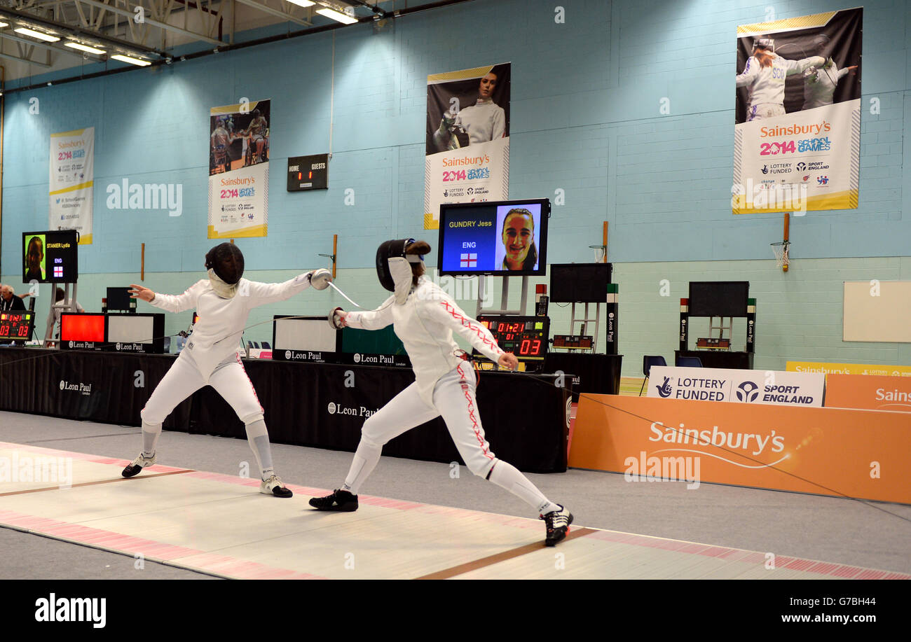 Action from the Women's Fencing Epee final between England's Jess ...