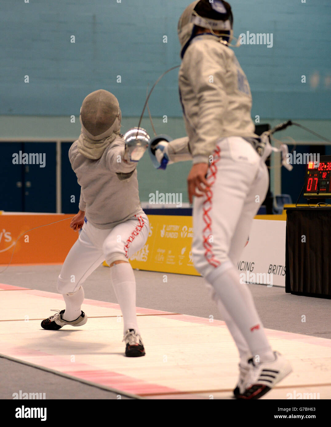 Fencing sabre final between hi-res stock photography and images - Alamy