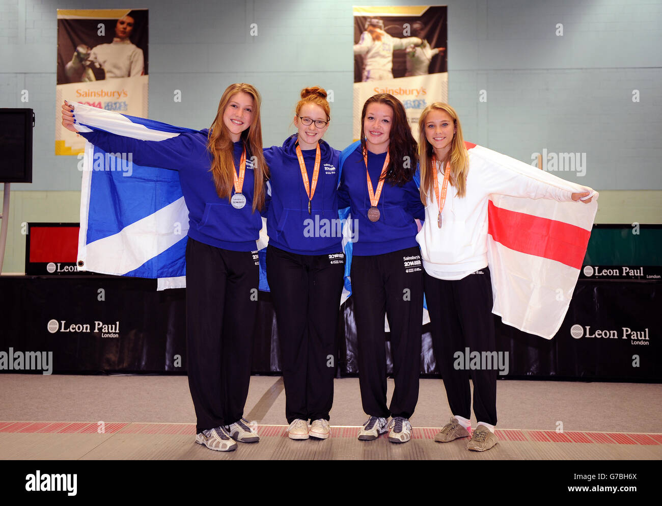 Medal Ceremony for the Women's Fencing Sabre. Jessica Corby, Kate ...