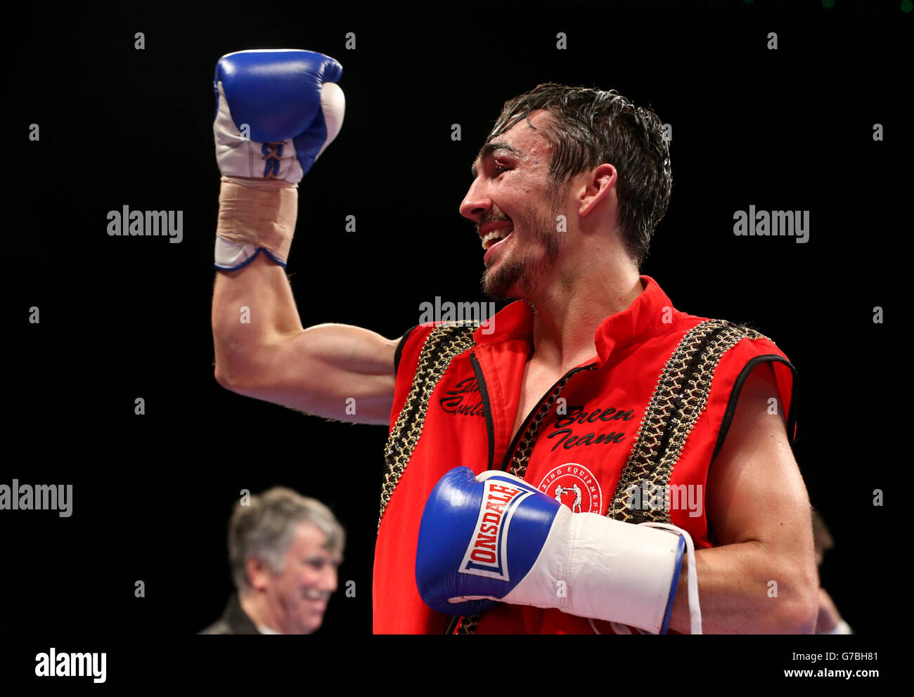 Jamie Conlan reacts after beating Jose Estrella during their WBO ...