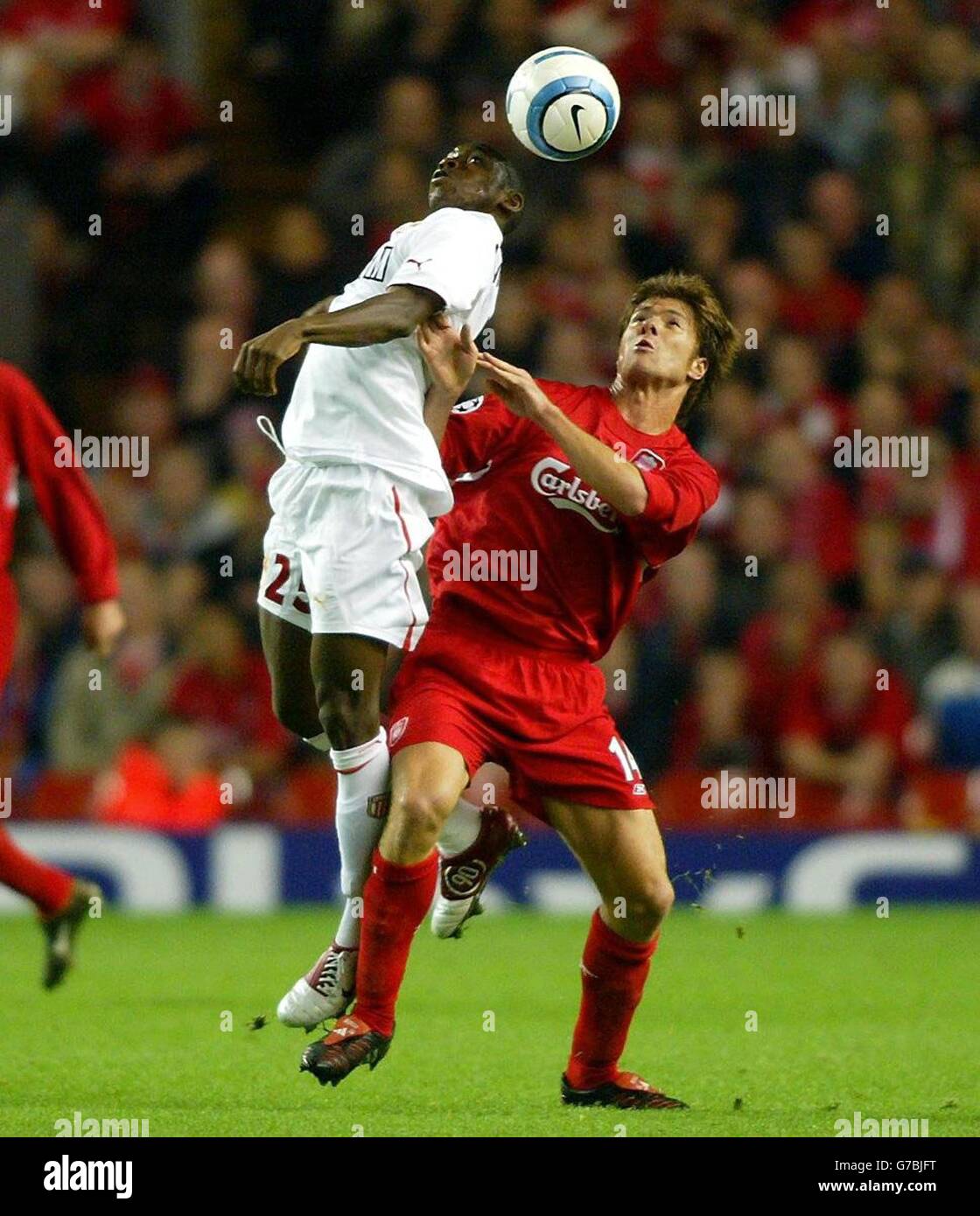 Liverpool v monaco xabi alonso hi-res stock photography and images - Alamy