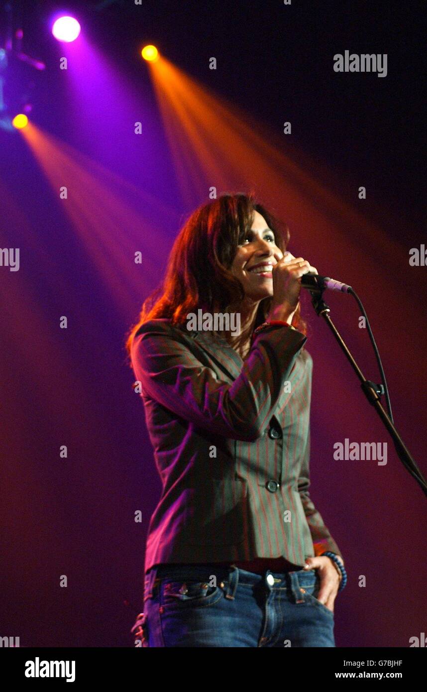 British actress and singer Minnie Driver performs live on stage at the ...