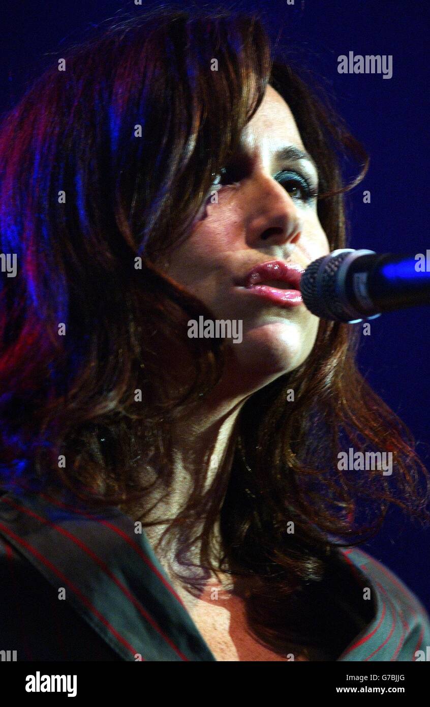 British actress and singer Minnie Driver performs live on stage at the ...