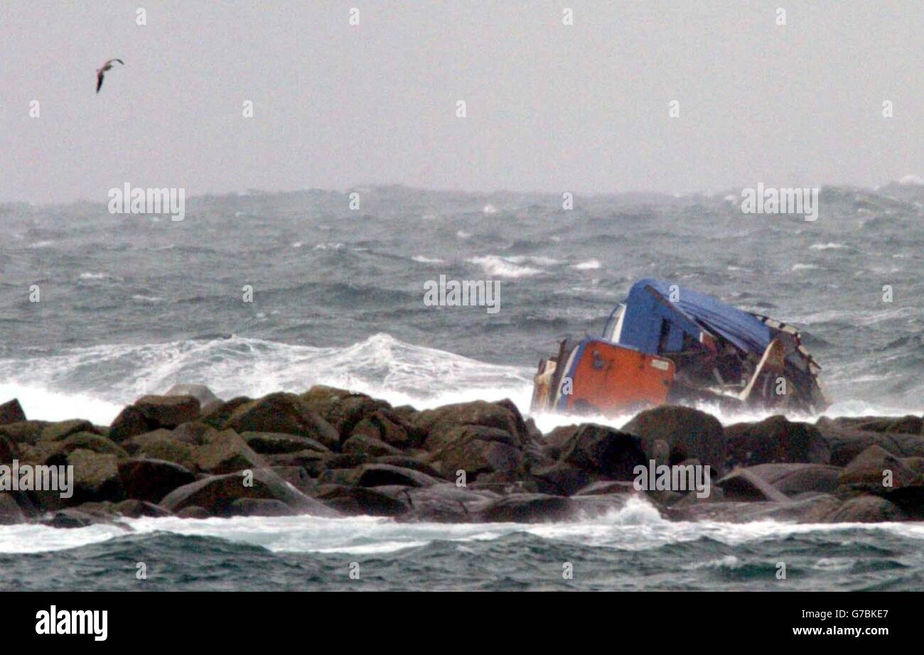 The wreck of the Saint Oliver, an 85ft timber framed fishing boat ...