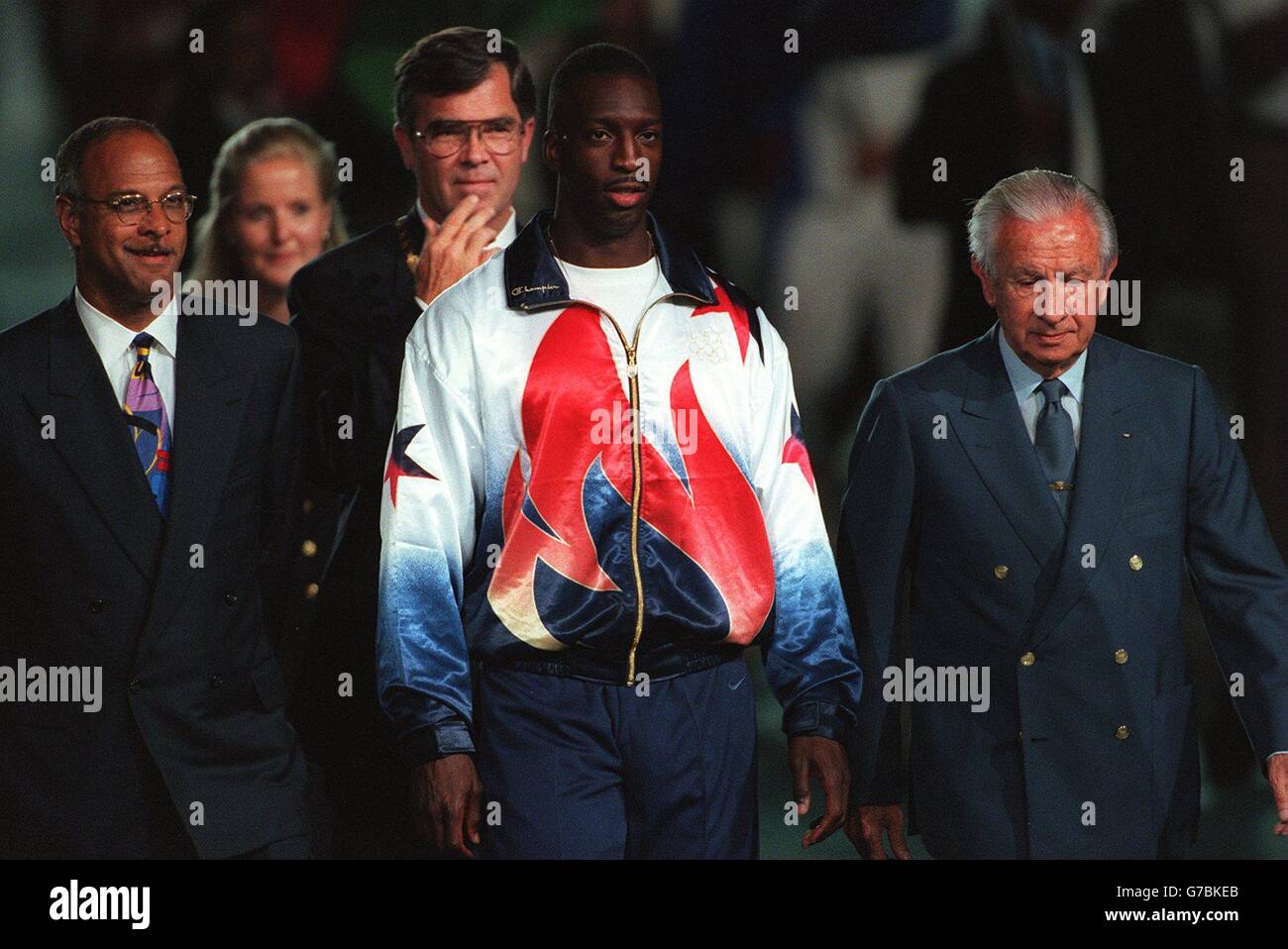 Atlanta Olympics - Closing Ceremony. Michael Johnson and Juan Antonio ...