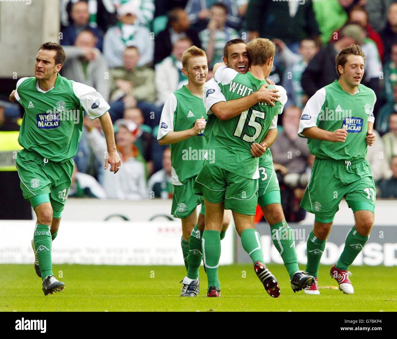 Scottish premier league match against hibernian at easter road hi-res ...