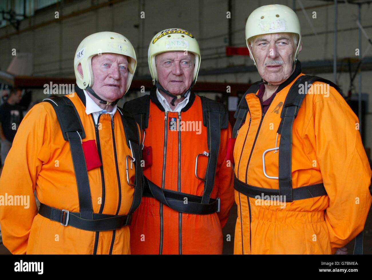 Left to right: Arnhem veterans Leslie Lockett 83 from Stoke on Trent ...