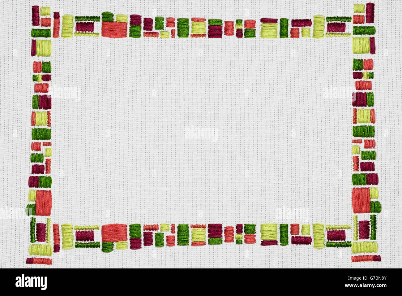 Trendy and colorful embroidered border Stock Photo - Alamy