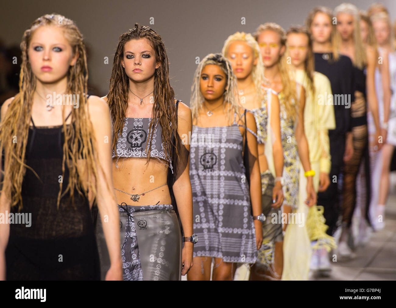 Models on the catwalk during the Fashion East catwalk show, at the ...