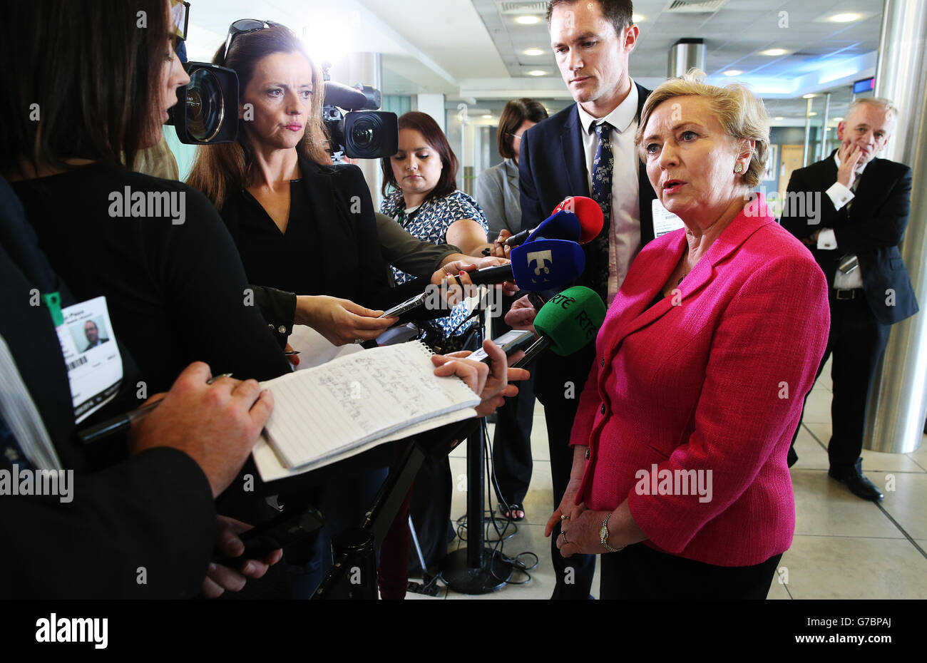 Justice Minister Frances Fitzgerald during a visit to the immigration ...