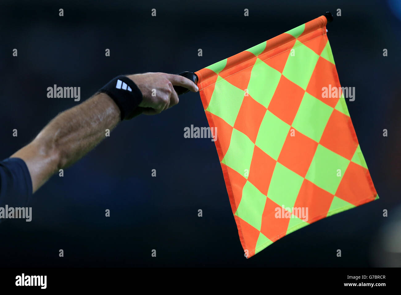 A view of the assistant referees flag hi-res stock photography and ...