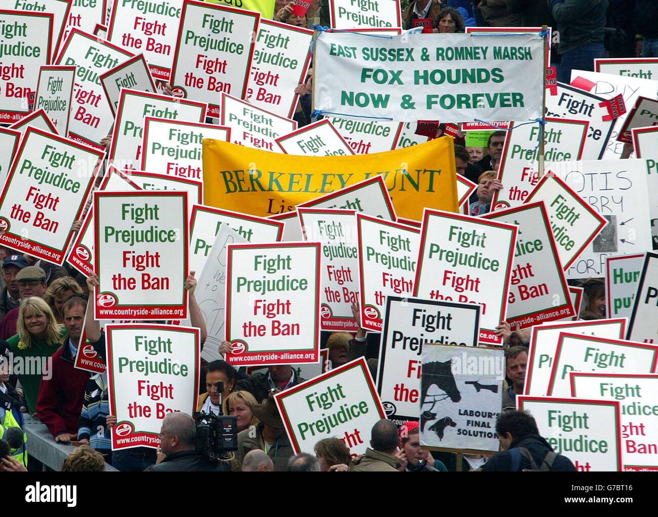 Hunting protest in Brighton Stock Photo - Alamy
