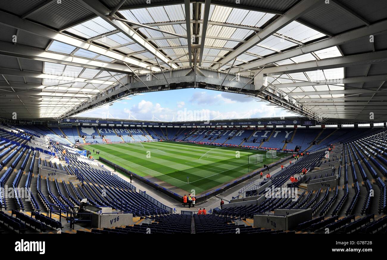 General view of the King Power stadium prior to the Barclays Premier ...
