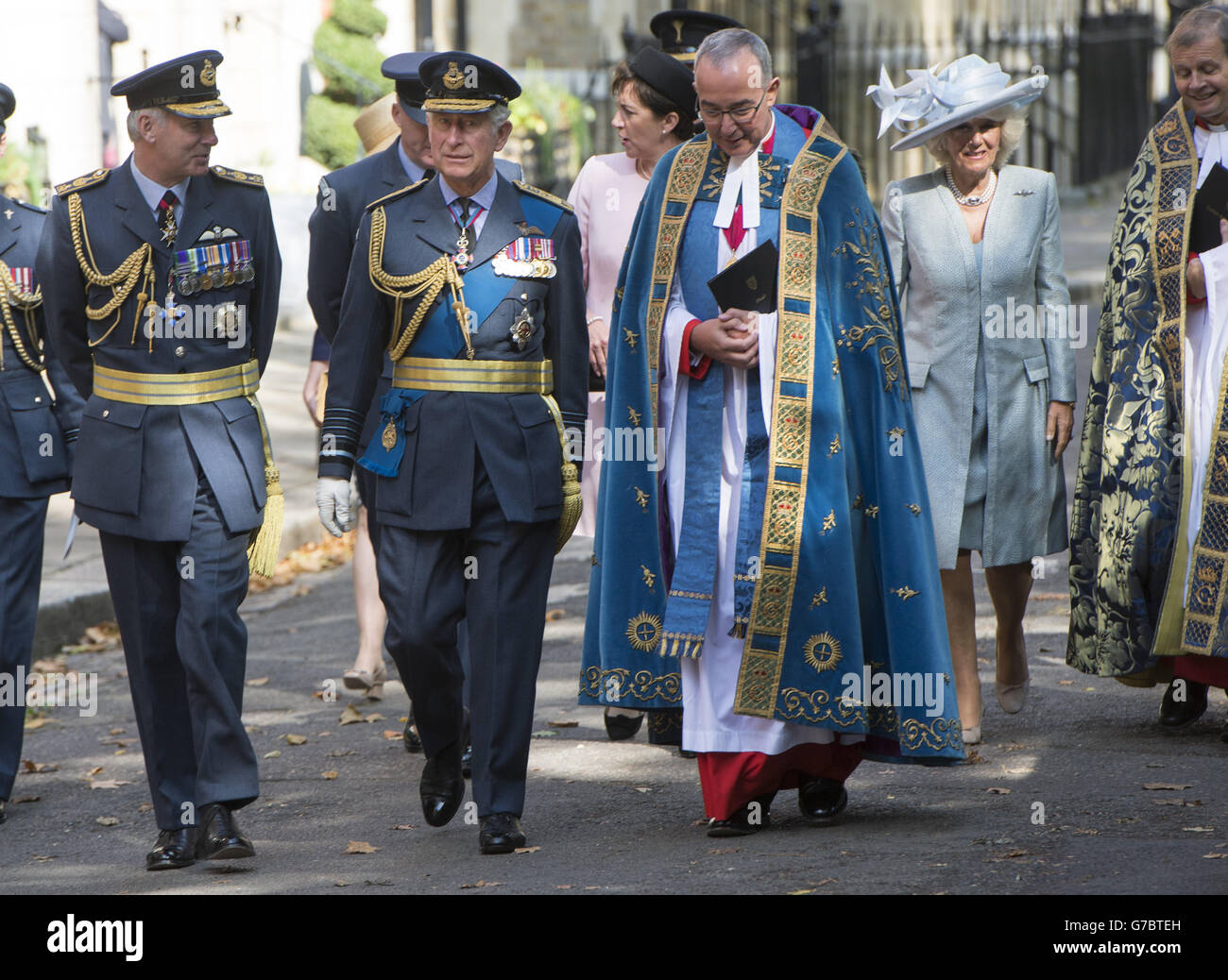 The Prince of Wales walking with the Dean of Westminster Abbey John ...