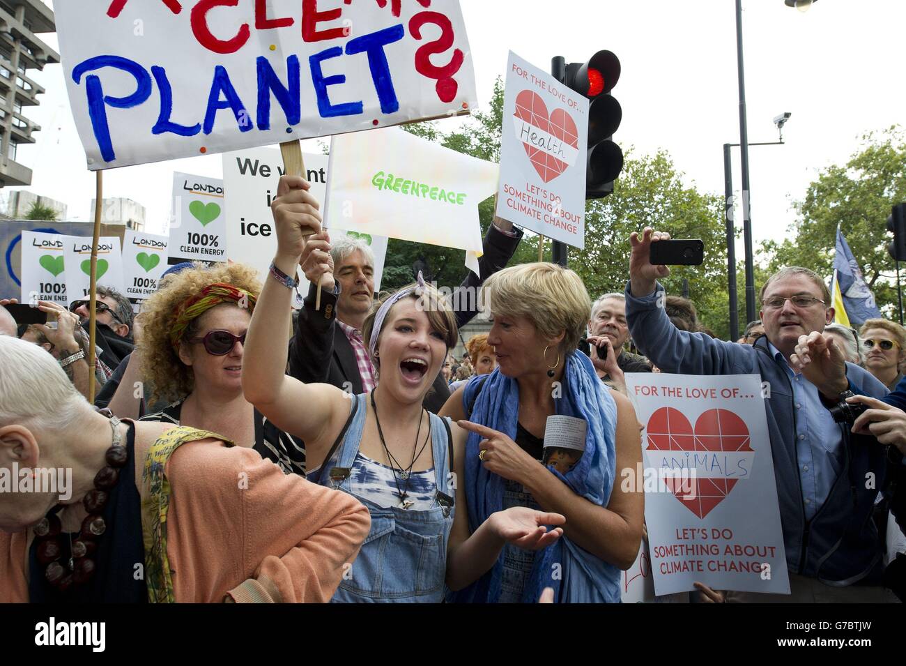 The People's Climate March - London Stock Photo - Alamy
