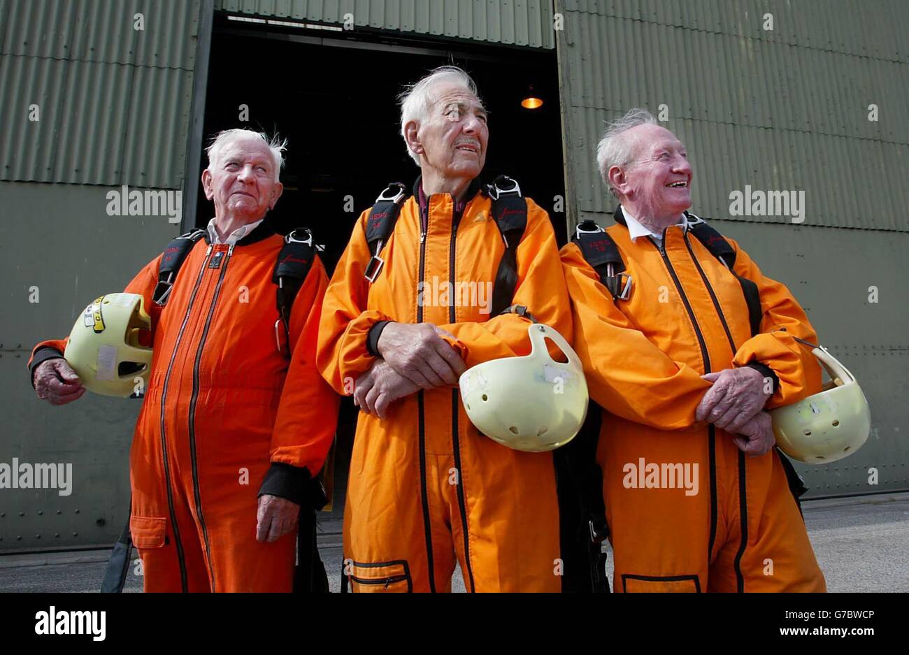Left to right: Arnhem veterans Bernard Murphy, 83, from the Wirral, Tom ...