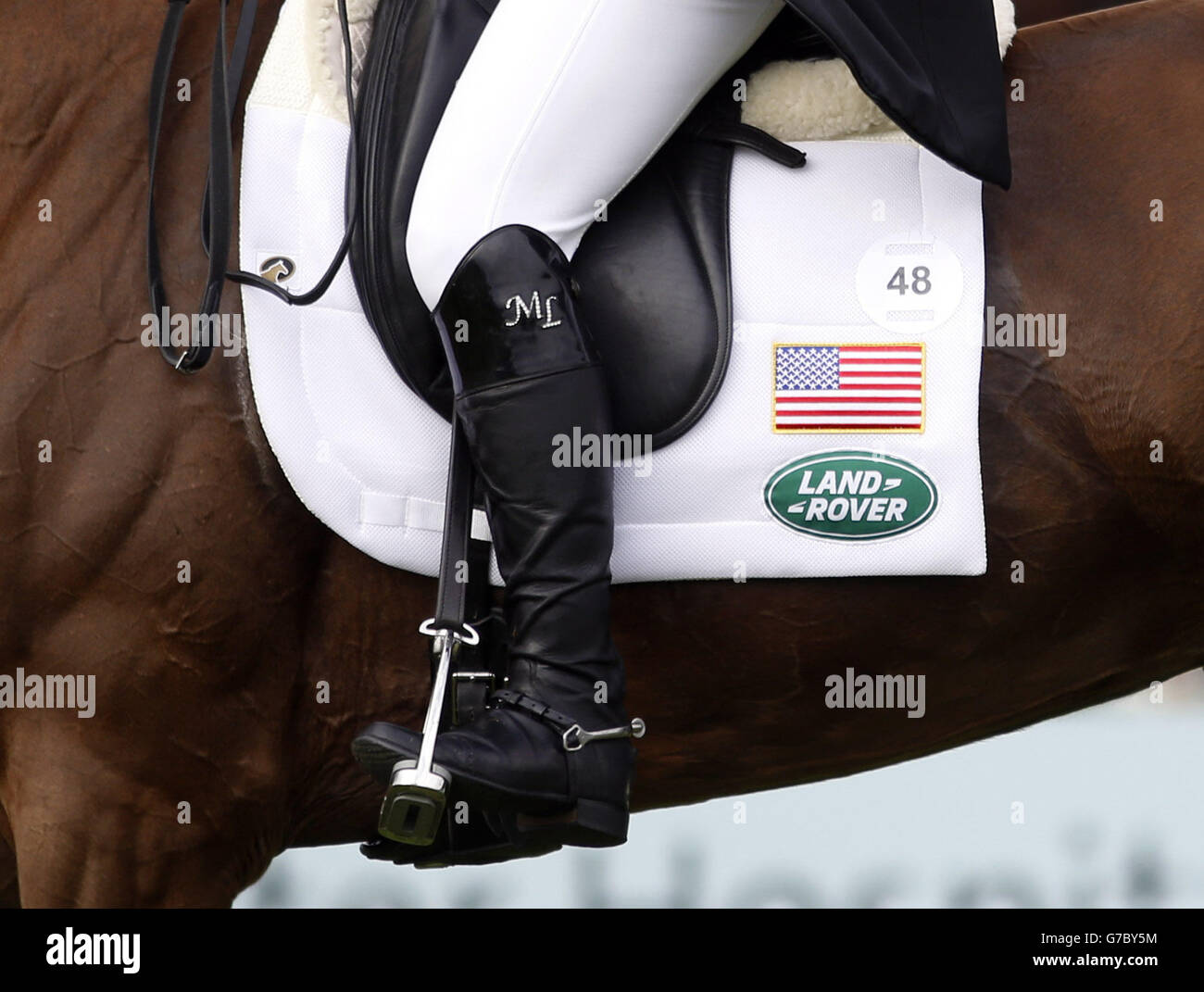 USA's Miss Marilyn Little riding RF Demeter competes in the dressage ...