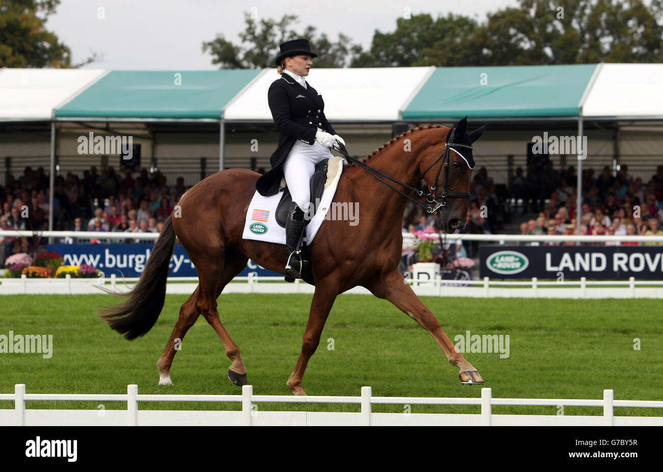 USA's Miss Marilyn Little riding RF Demeter competes in the dressage ...