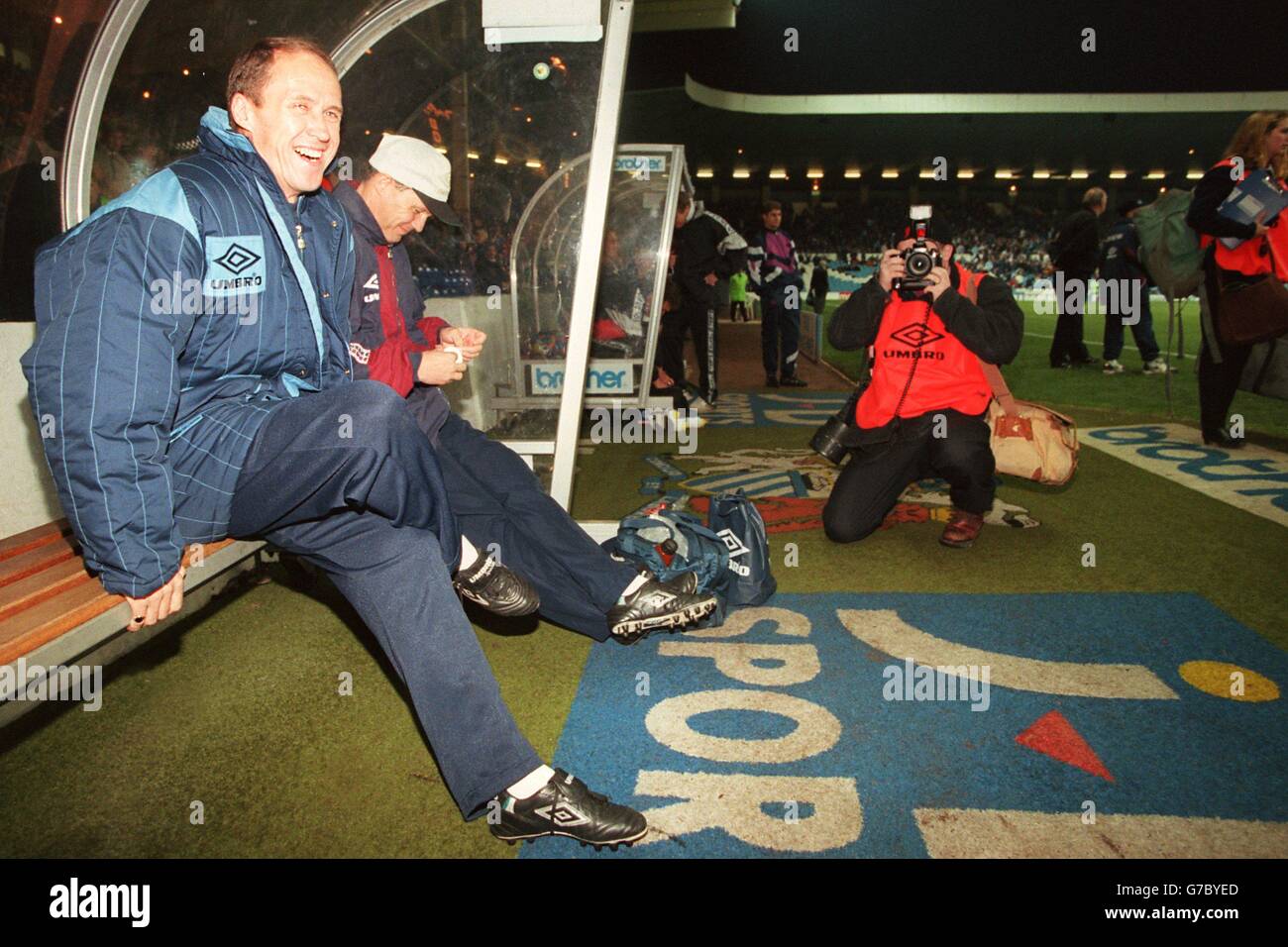 Manchester City's new caretaker manager Phil Neal in happy mood before ...