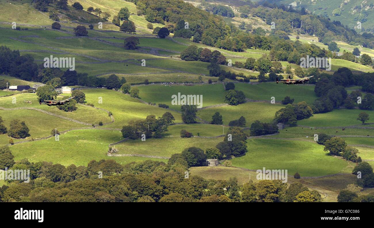 The two remaining Canadian Lancaster Bombers, perform in the The Battle ...