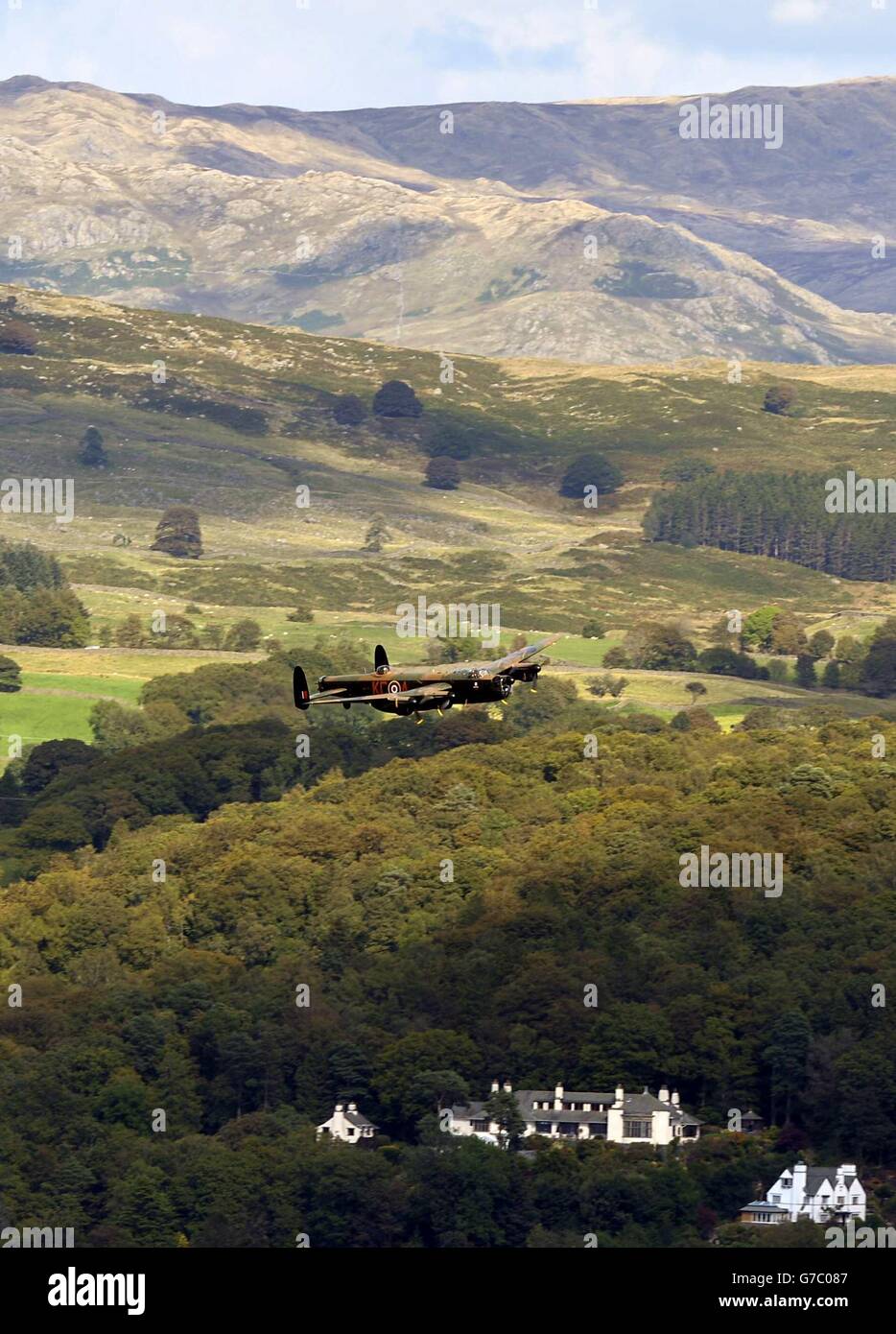 A Canadian Lancaster Bomber, one of only two remaining planes, performs ...