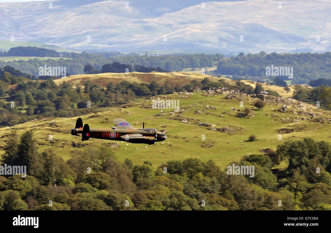 A Canadian Lancaster Bomber, one of only two remaining planes, performs ...