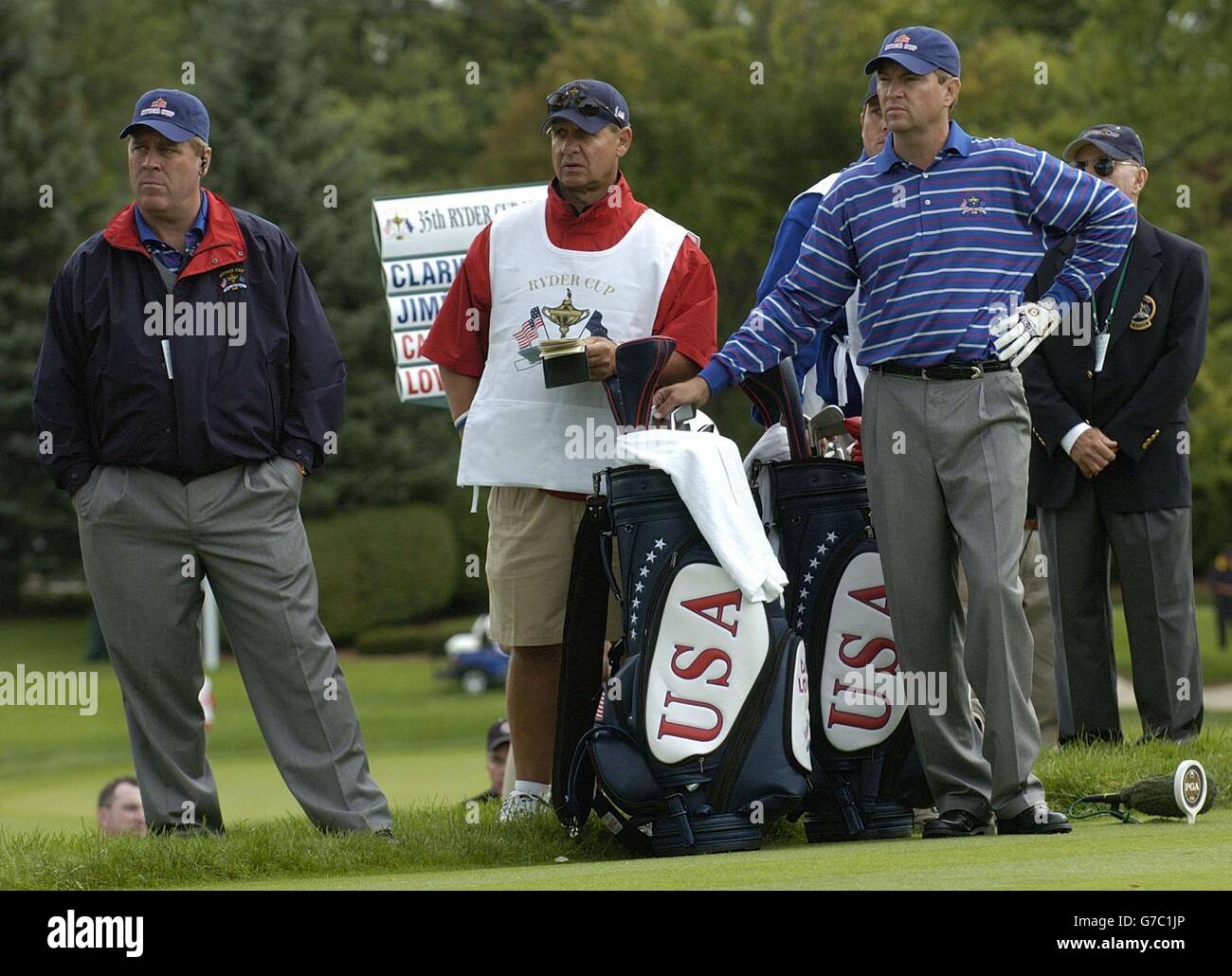 Usa ryder cup player davis love iii on tee hi-res stock photography and ...