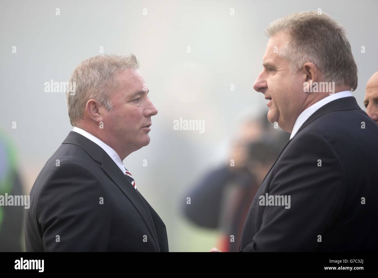 Rangers manager Ally McCoist (left) with chief Executive Graham Wallace ...