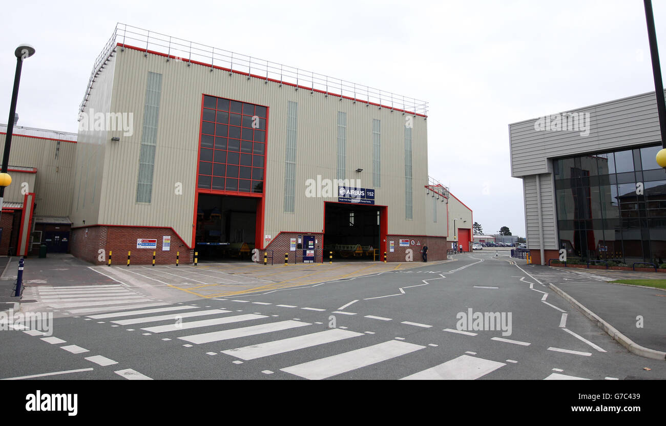 Airbus stock. The Airbus factory, Broughton Stock Photo - Alamy